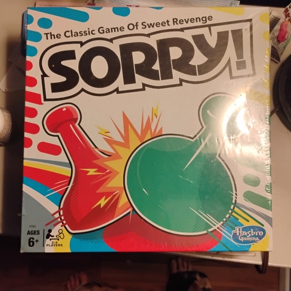 Hasbro | Toys | Hasbro Sorry Classic Game Red And Teal | Poshmark